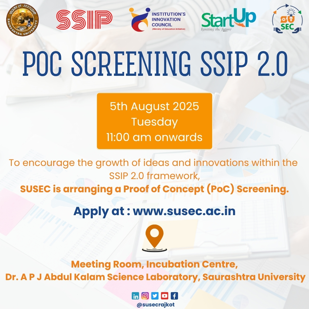 Saurashtra University Startup And Entrepreneurship Council